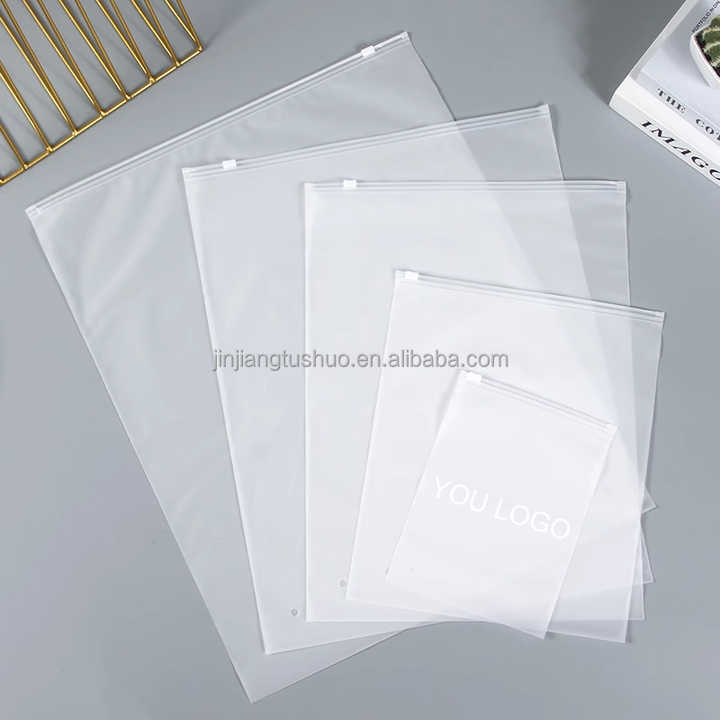 Biodegradable Custom Logo Translucent Matte Ziplock Bag