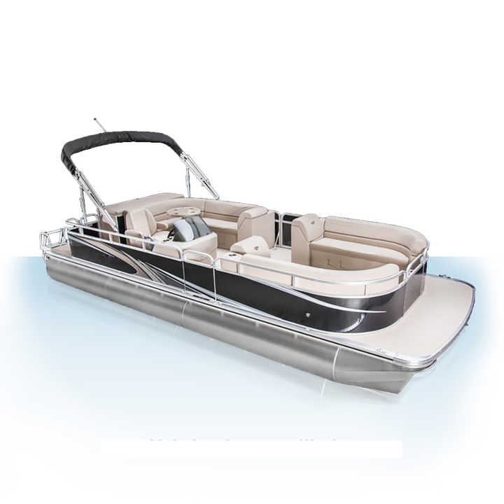 2 Person Pontoon Boat with Seats for Fishing - Aluminum Hull