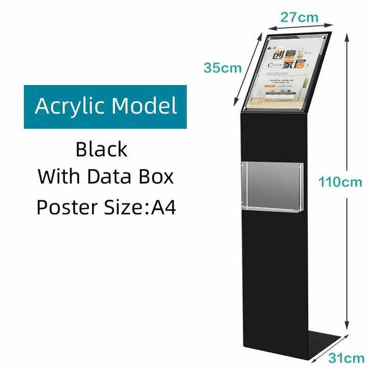Car Show Iron Floor Standing A4 Sign Stand with Literature Holders ...