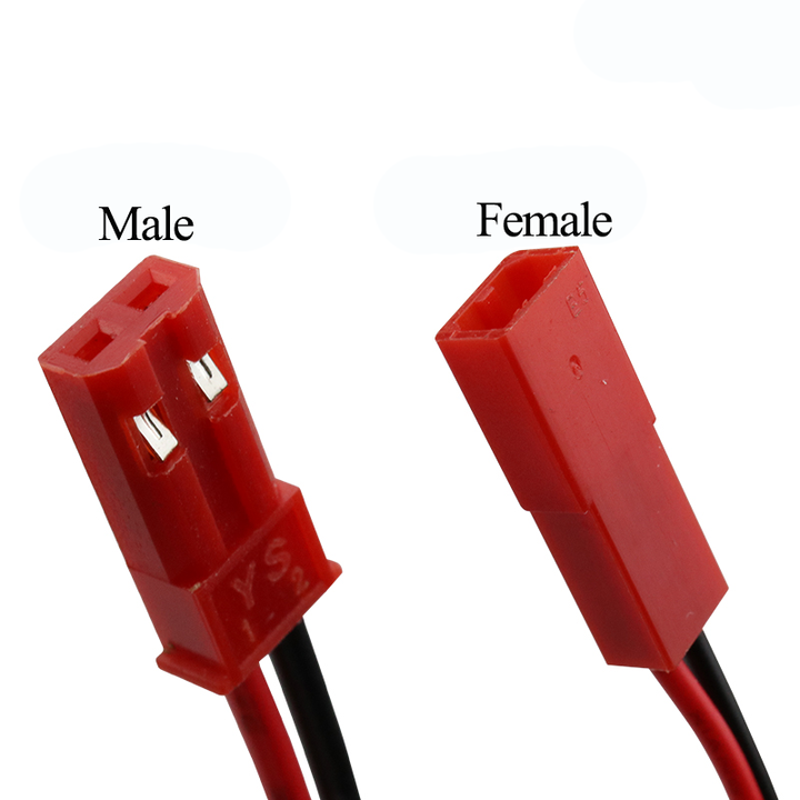 Custom SYP-02T-1 2.54 2pin Female Male Plug Silicone Rubber Servo Cable Red 2.54mm 2P JST RCY ...