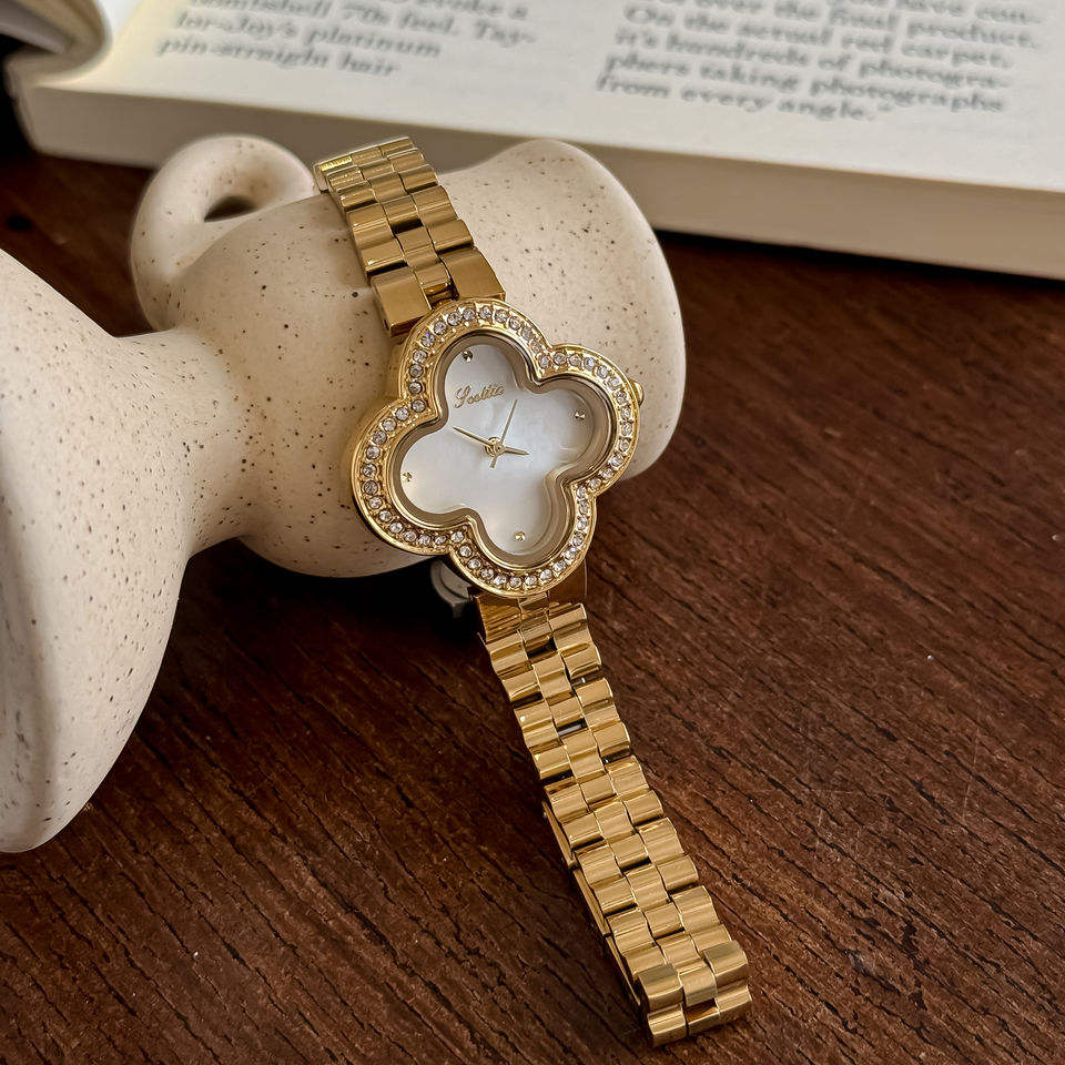 Scottie 9758 Hot Sale Flower Shaped Dial Quartz Ladies Watches ...