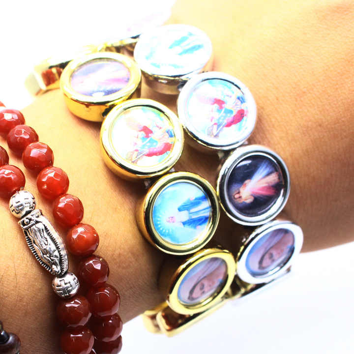Wholesale CCB Sticker Elastic Bracelet - Christian Jewelry