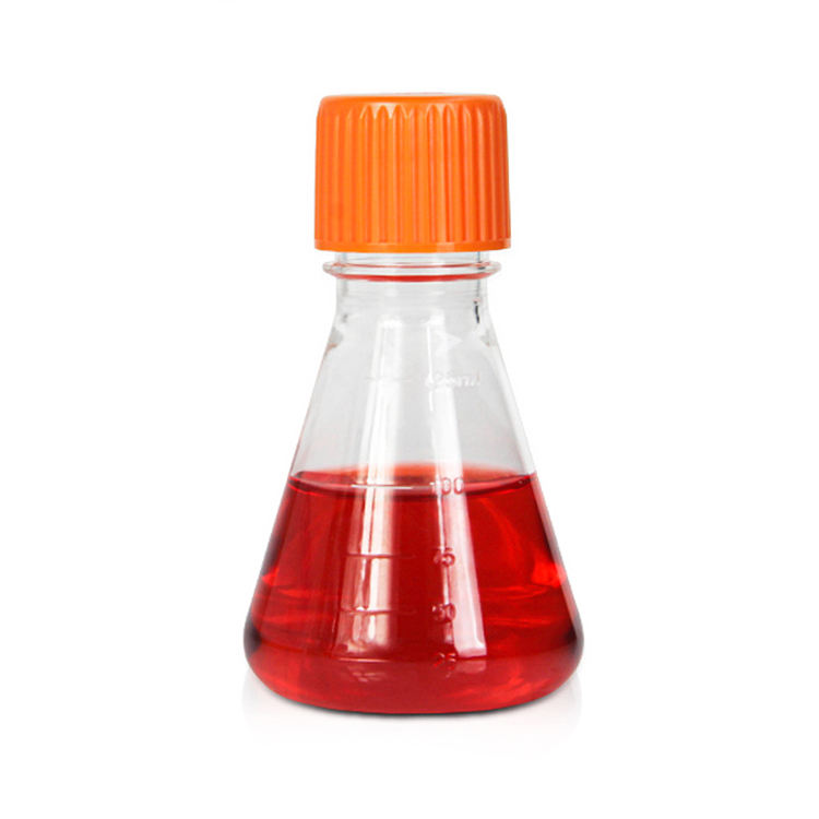 Laboratory Transparent Plastic Cell Culture Conical Erlenmeyer Shake ...