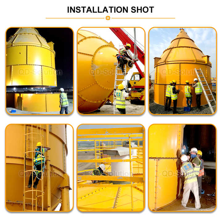 300t Cement Silo Usde for Concrete Block Making Plant to Store Cement ...
