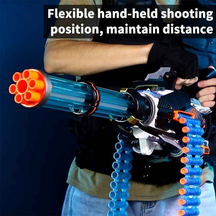 Automatic Gatling Blasting Toy Gun - Soft Bullet Gun for Kids & Adults ...