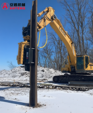 Side-Grip Vibro Hammer / Pile Driver - a 360° Rotating Horizontal ...