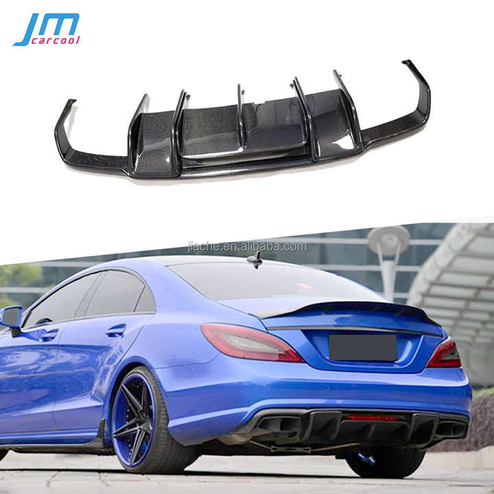 JMCARCOOL Carbon Fiber Rear Bumper Lip Spoiler for Mercedes Benz CLS ...