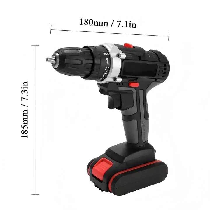 Rechargeable Li-Ion Battery Cordless Impact Drill - Multi Function