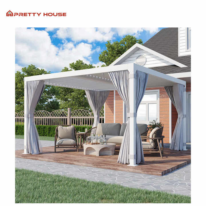 Aluminum Waterproof Louver Gazebo Outdoor Bioclimatic Awning