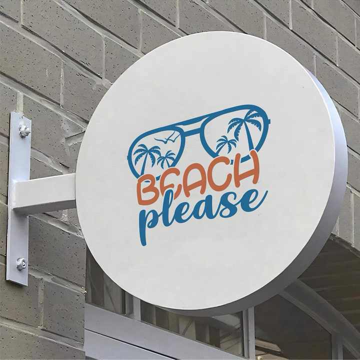 Blade Sign, Double Side Sign, Round Box Store Front Sign, Double Side ...