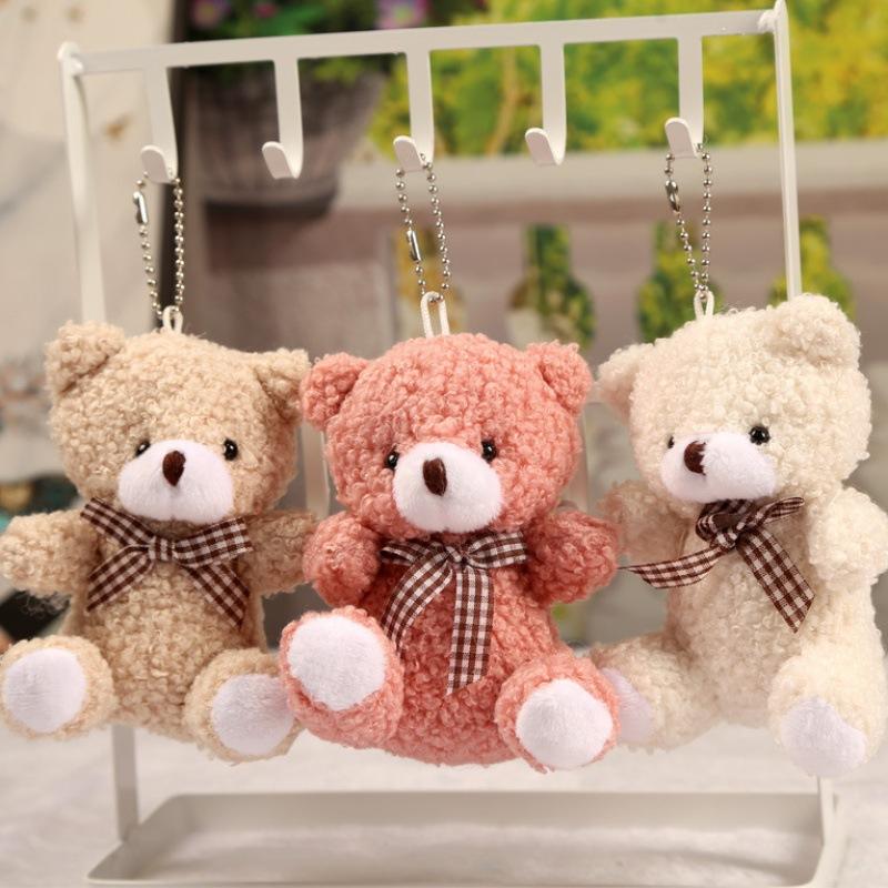 Cute Fluffy Teddy Bear Keychain, Plush Toy Bear, Bag Keychain, Doll ...