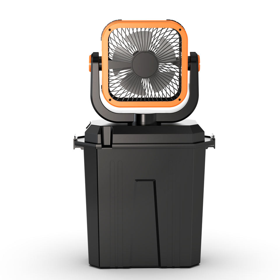 20000mAh Rechargeable Spray Misting Fan with Light 12L Bucket Portable ...