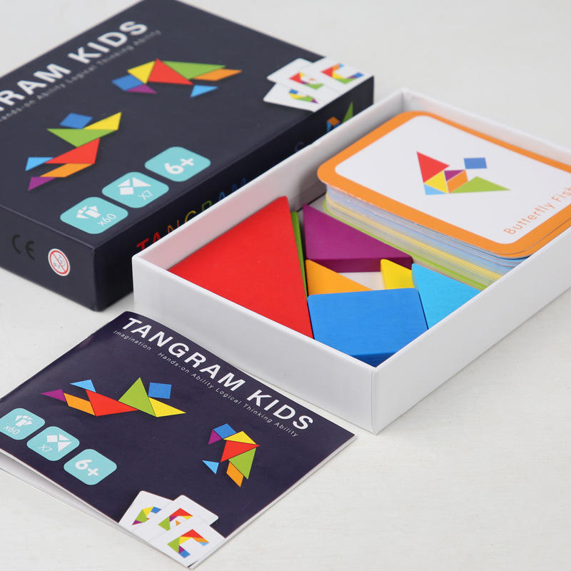 Creative Wooden Tangram Puzzle for Kindergarten Kids Fun Early ...
