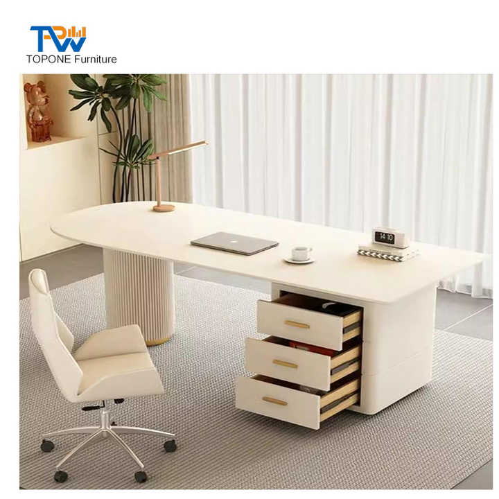 White Modern Electric Height-adjustable Executive Desk Convertible ...