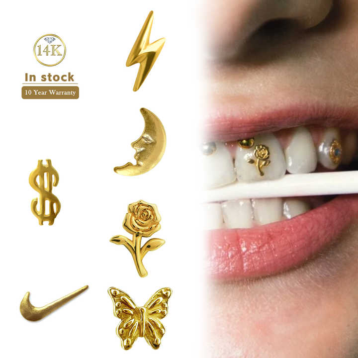 Lotus Wholesale 14k 18k Solid Gold Rose Butterfly Moon Lightning Dollar ...