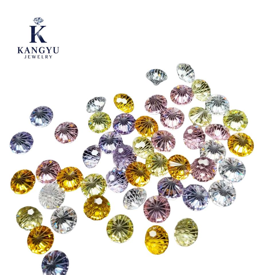 Wuzhou Factory's High Loose 8mm 5A Cubic Zirconia Brilliant White ...