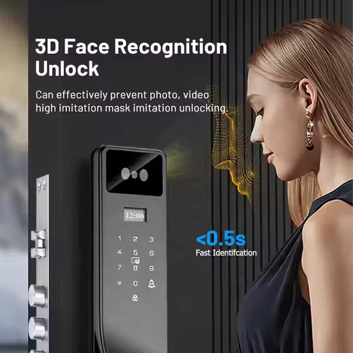 Factory Price Tuya Facial Recognition Door Lock Smart Door Lock Wifi ...