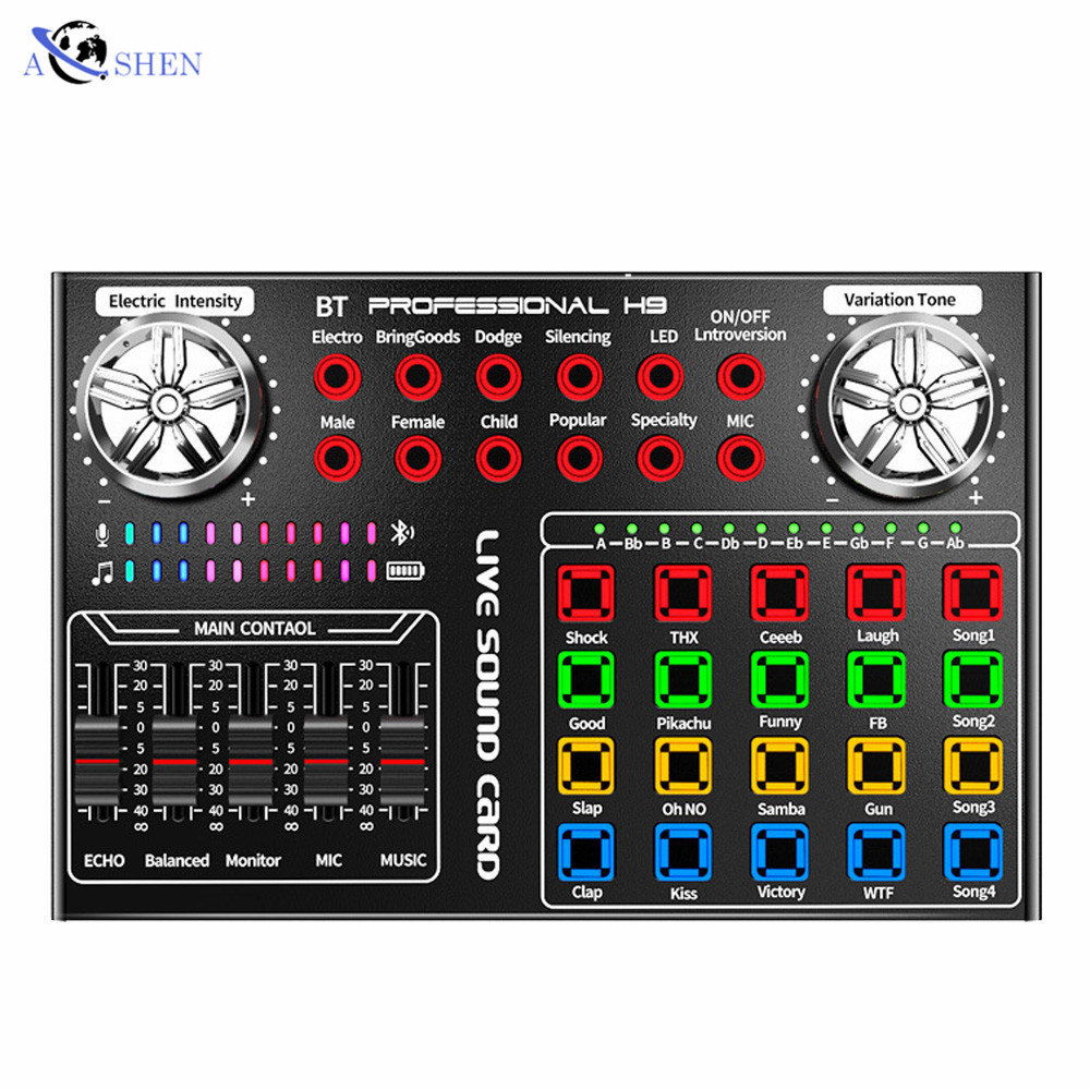 Professional audio interface portable usb sound card mixer 48V ...