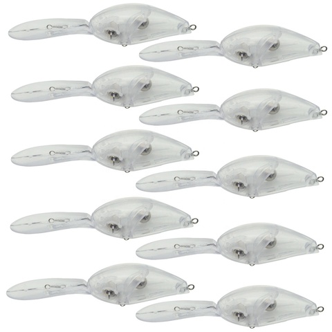Lure Blanks 10 Blank Crankbait Fishing Lure Bodies - 4 Inch 1/2 Oz ...