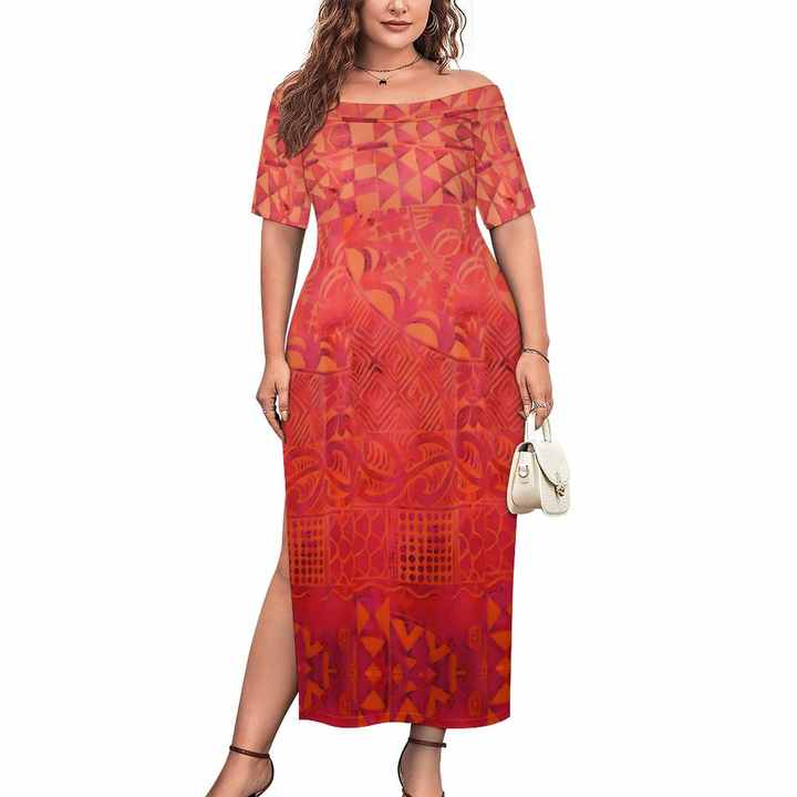 2023 Best Selling Micronesia Style 7XL Top Quality One Shoulder Dresses ...