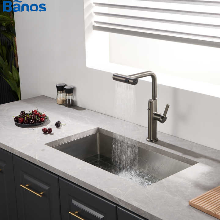 Luxury Flexible Single Handle SUS304 Stainless Steel Kitchen Sink ...