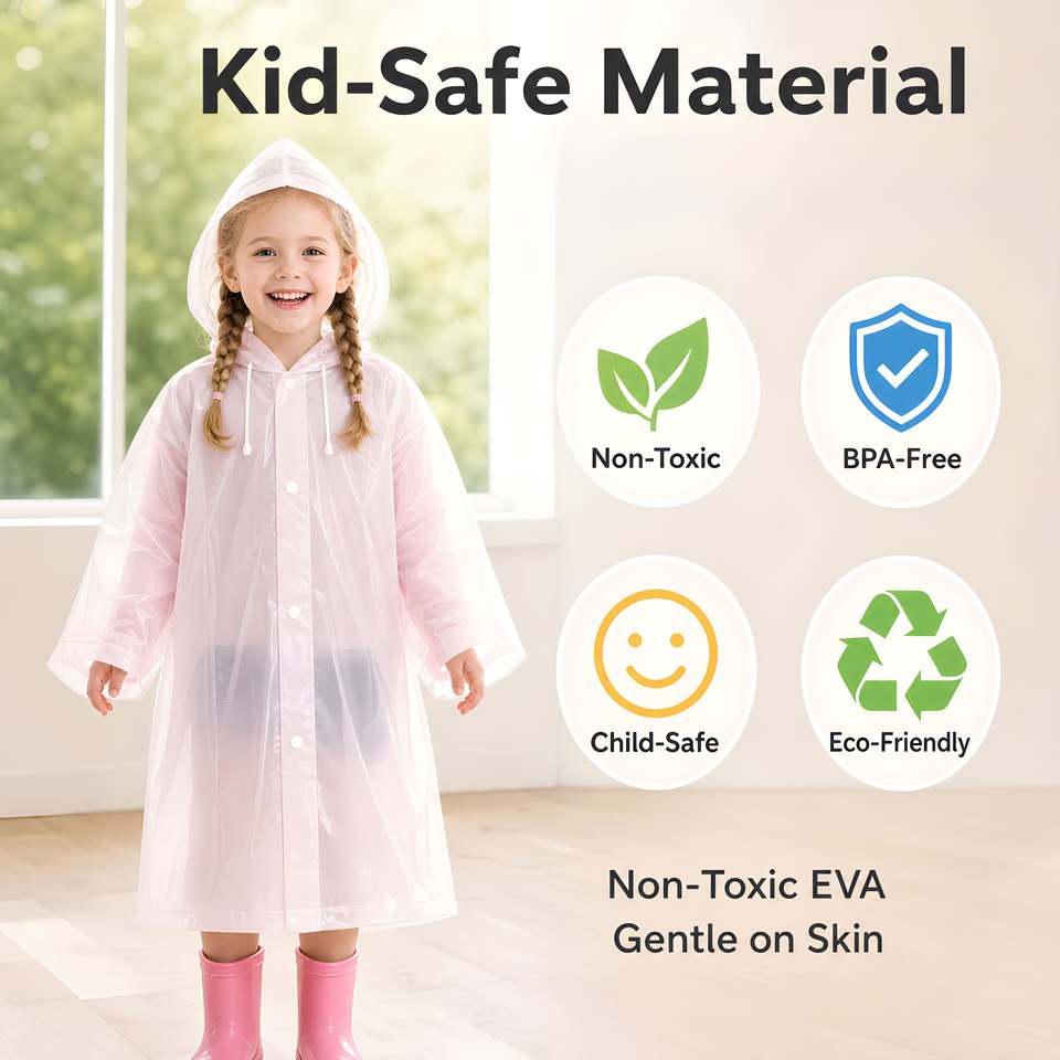 Factory Wholesale Kids EVA Raincoat Custom Logo Reusable Waterproof ...