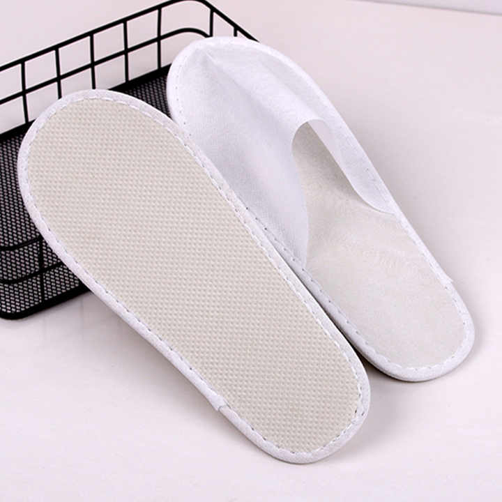 Hotel Amenities Disposable Non-Slip Slippers with Brushed Non-Woven ...