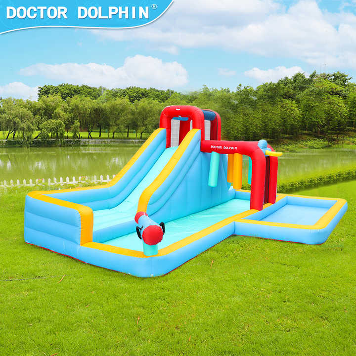 Doctor Dolphin Simple Combo Pool Water Slide Outdoor Cool Bouncy House ...