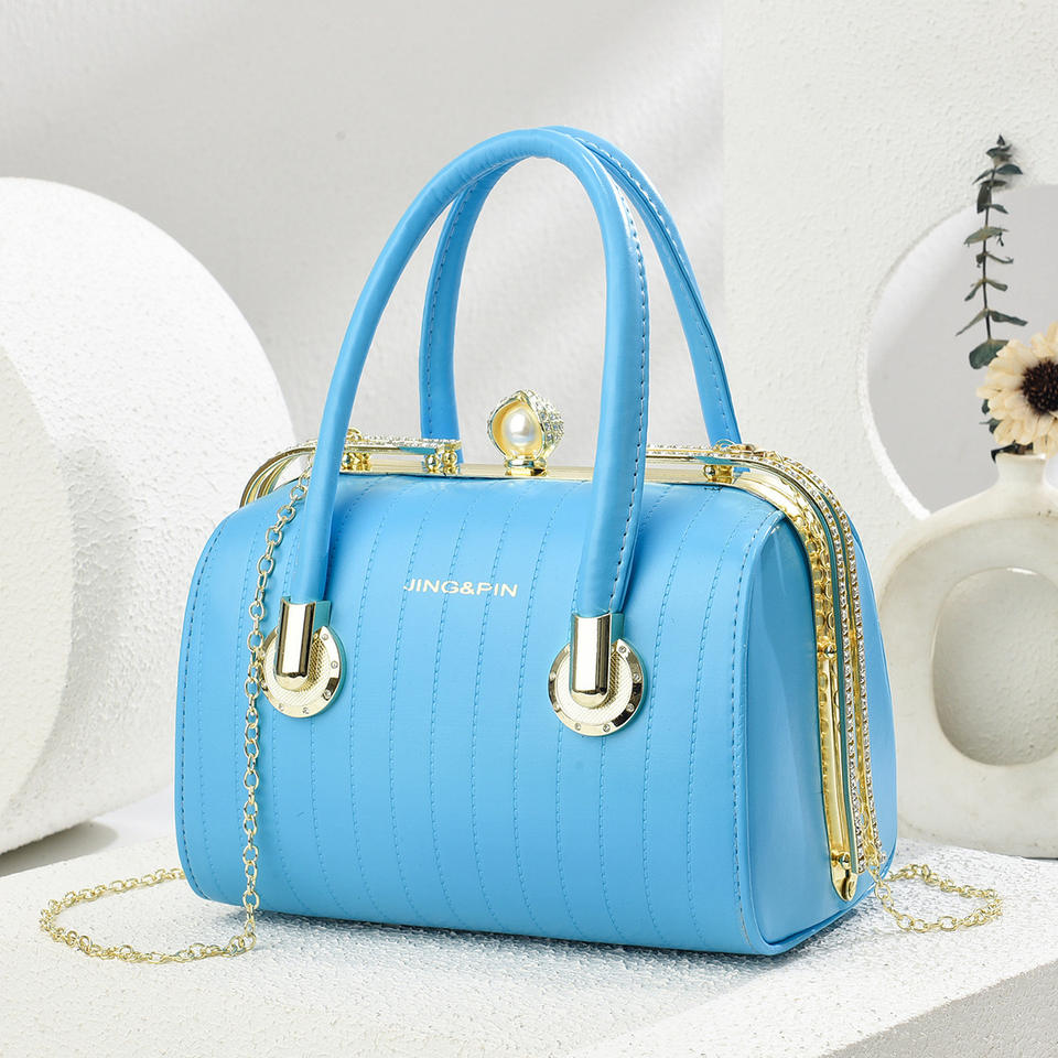 Designer Vertical Stitching Pillow Handbag for Women, Rhinestone Decor ...