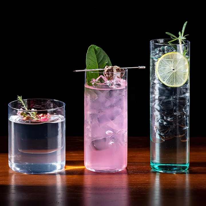 Custom Straight Cocktail Glass Set Thin Long Drink Colin Highball Cup ...