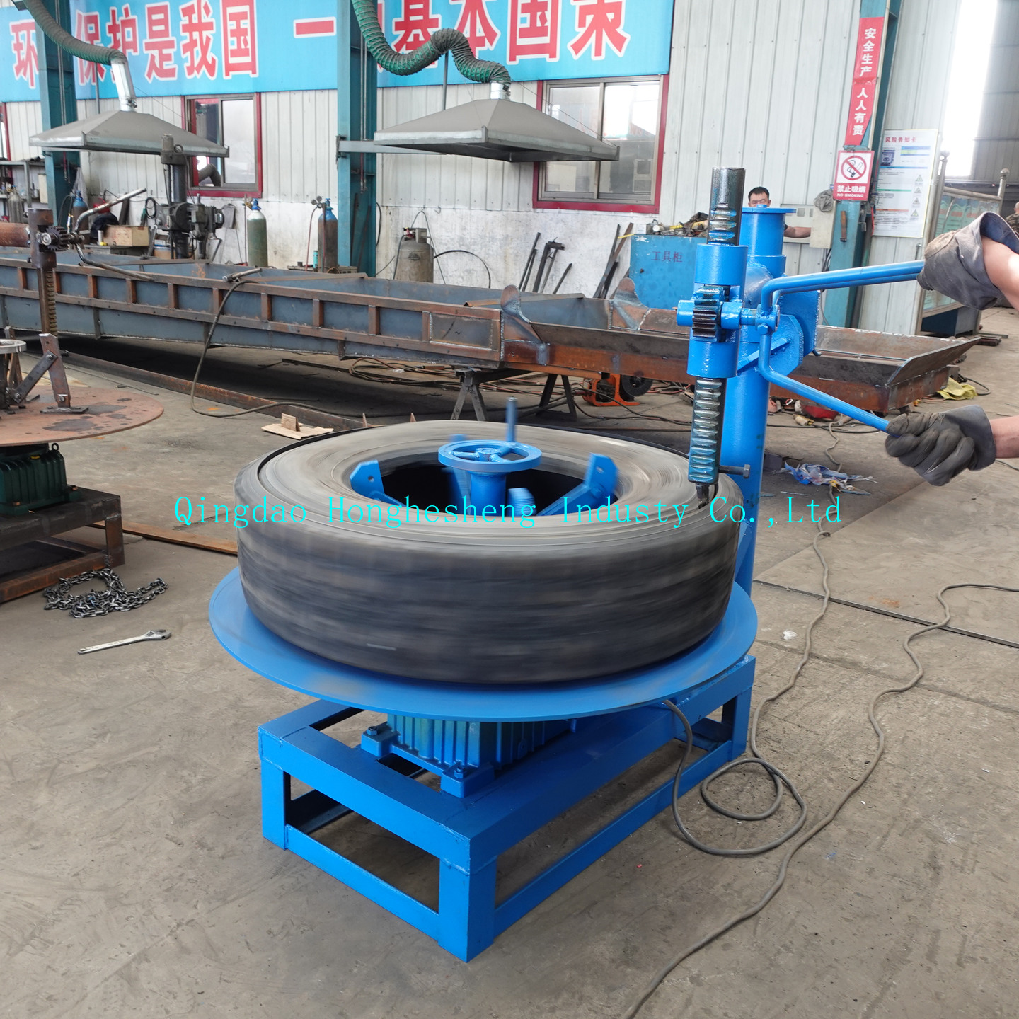 Scrap Tire Sidewall Cutting Machine / Rubber Strip Cutter / Tyre Cutter ...