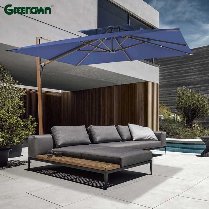 Garden Furniture Customizable Sun Premium Folding LED Parasol Umbrellas ...