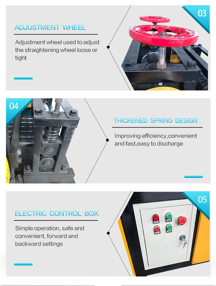 OEM Steel Bar Straightening Machine Reinforcing Steel Adjusting Cutter ...