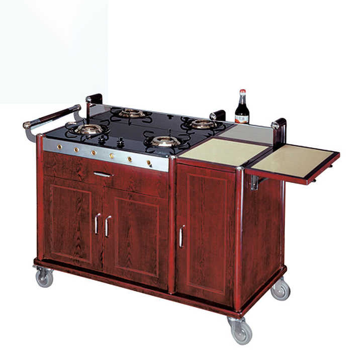 Gas Stove Trolley - Flambe Wagen - Modern Food Serving Cart