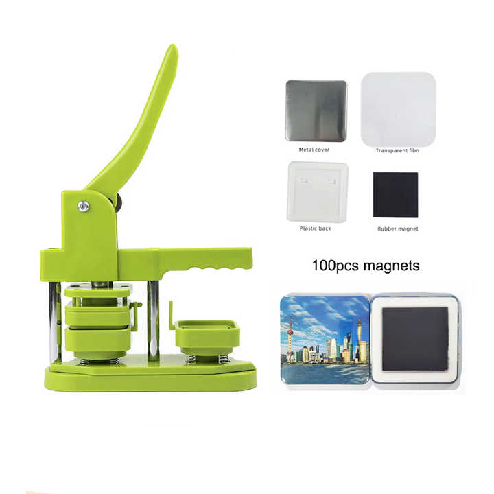 50MM Square Plastic Badge Making Machine - Button Pin Maker