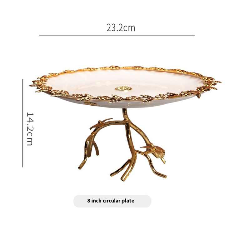 Nordic Ceramic Fruit Plate Afternoon Tea Dim Sum Rack Coffee Table ...