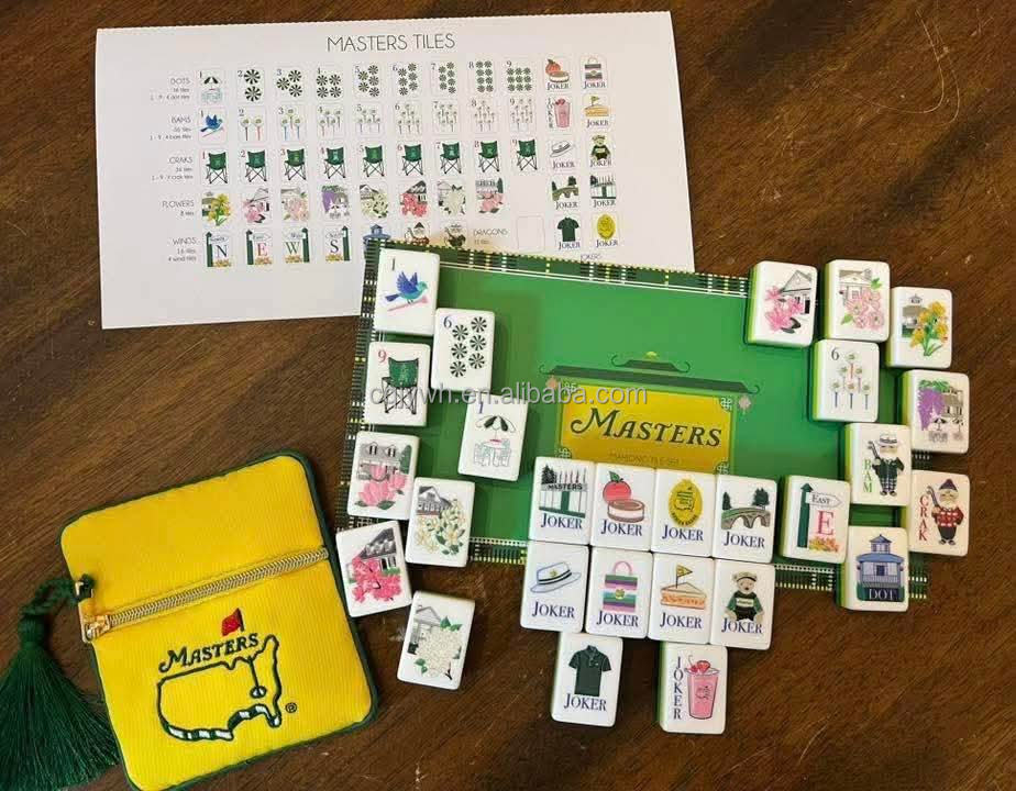 American Version of Acrylic Golf Master Set Mahjong 160 Tiles Elegant ...