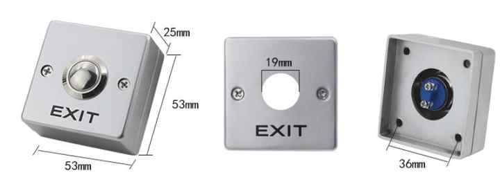 Smart Security Door Lock Access Control System Surface Mount Metal Zinc Alloy NO NC COM Push ...