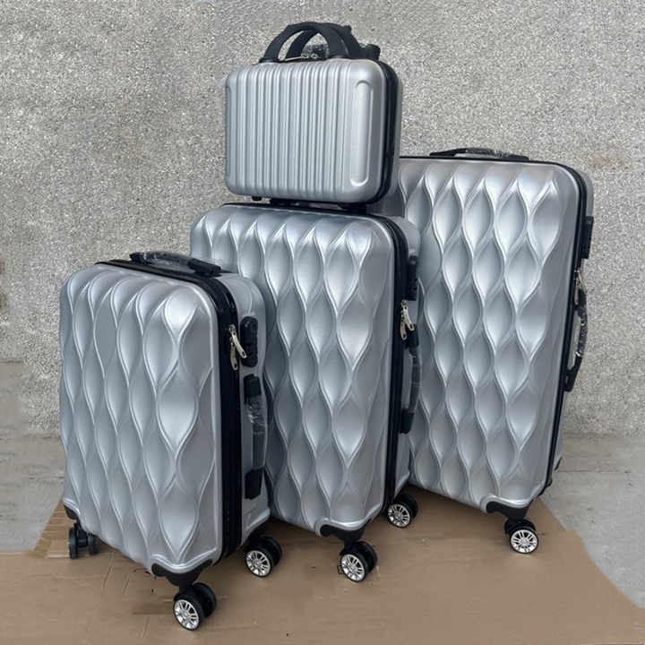 Men Grey Expandable Hardside Luggage Case with Spinner Wheels Anti ...