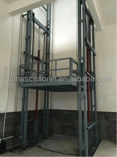 Guide Rail Traction Cargo Lift Platform for Industrial Transporting Raw ...