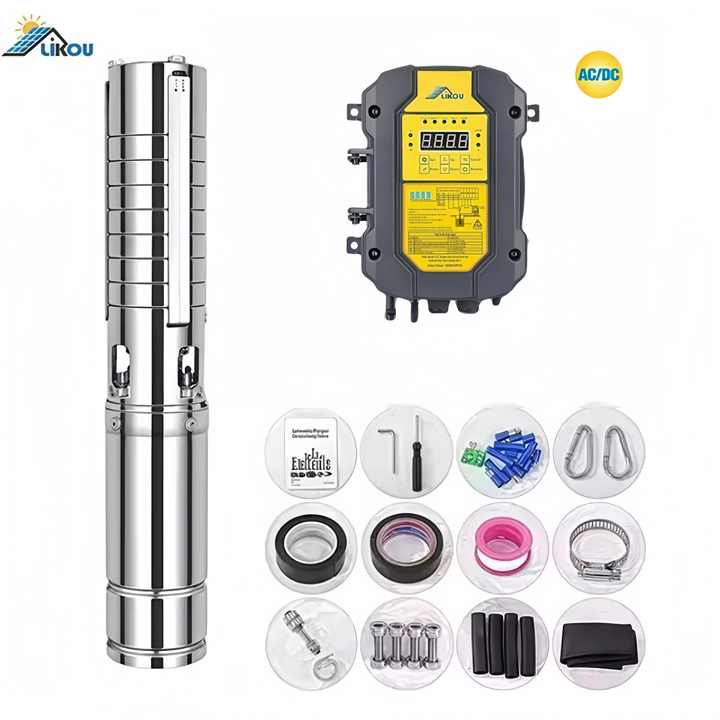 LiKou 900W High Pressure 120V Solar Farm Irrigation Water Pump Machine Powerful High Head for ...