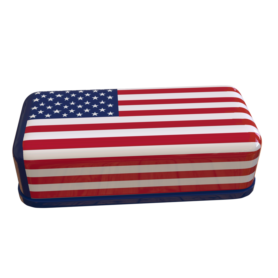 Wholesale Tribute Memorial Ashes Container Custom Handcrafted USA Flag ...