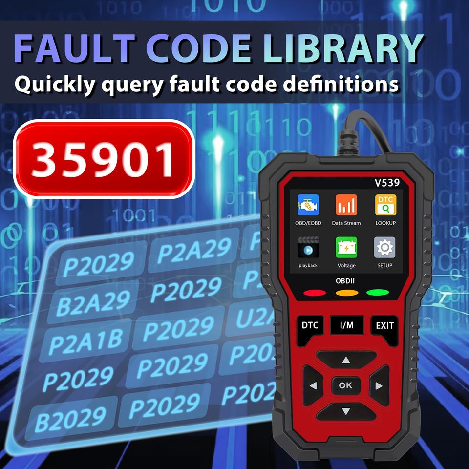 2025 Upgraded V539 OBD2 Scanner - Universal Car Fault Code Reader