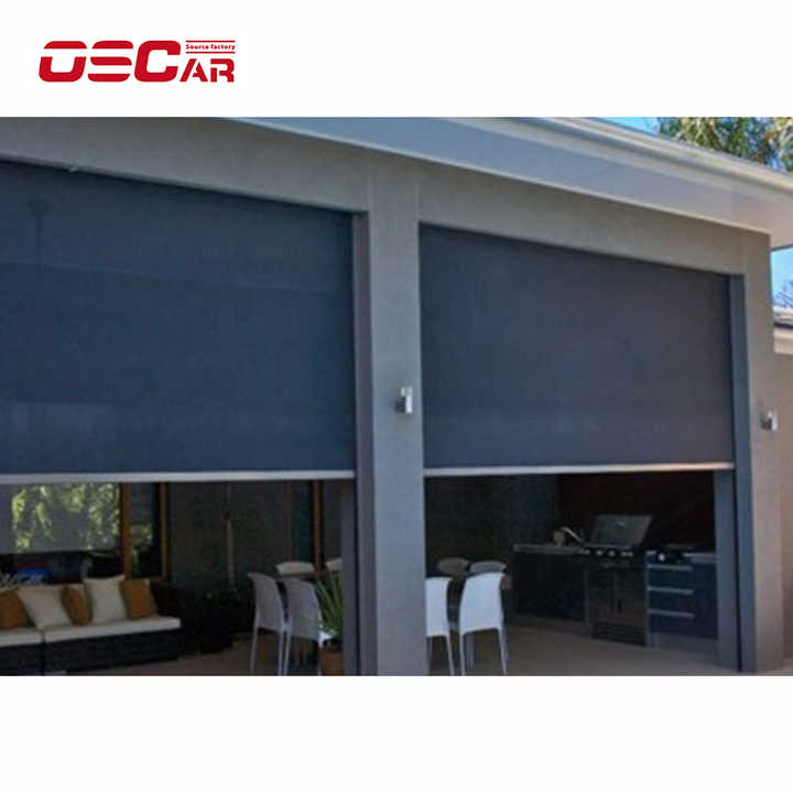 Electrically operated horizontal fire rated insulated outdoor roller ...