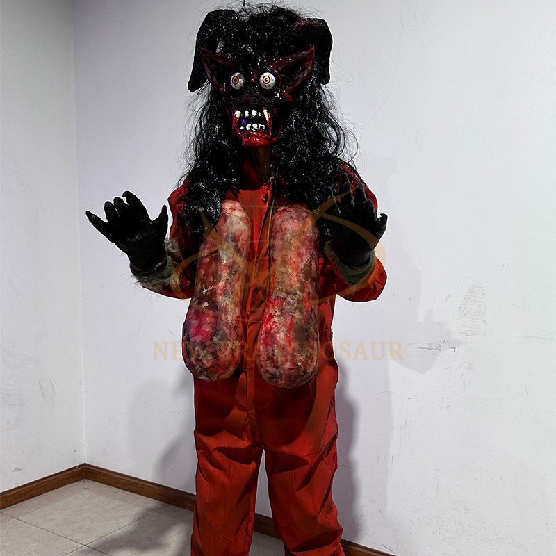 Indoor Animatronic Ghost Cloth Mask for Halloween Simulated Terror ...