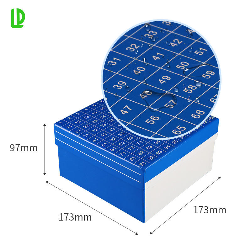 100 Well Paper Cryo Storage Box for Vacuum Blood Collection Tubes ...
