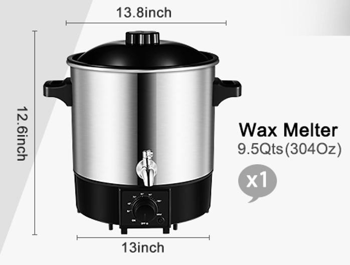 9L Double Boiler Candle Wax Melter Presto Pot for Melting Soy Wax and ...