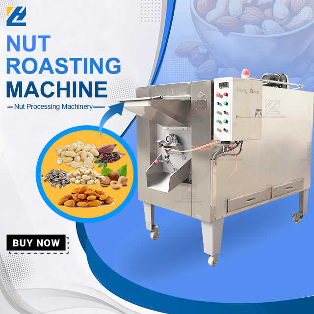 Industrial Stainless Steel Rotary Drum Roaster for Nuts