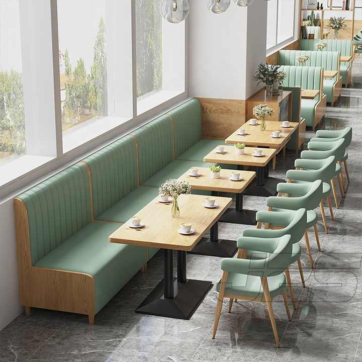 Modern Chesterfield Leather Booths - Luxury Restaurant Set