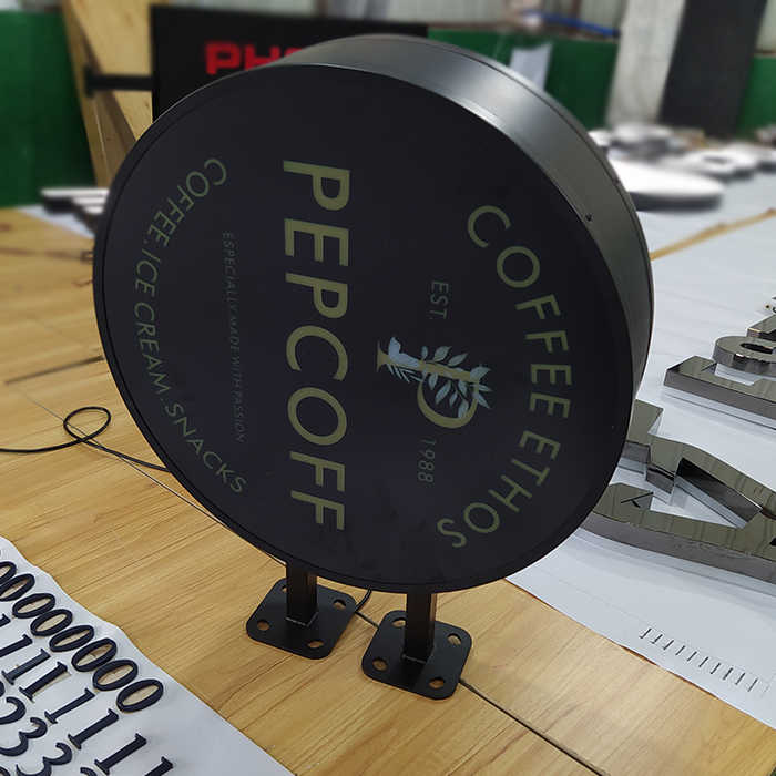 Waterproof LED Acrylic Circle Advertising Logo Lightbox